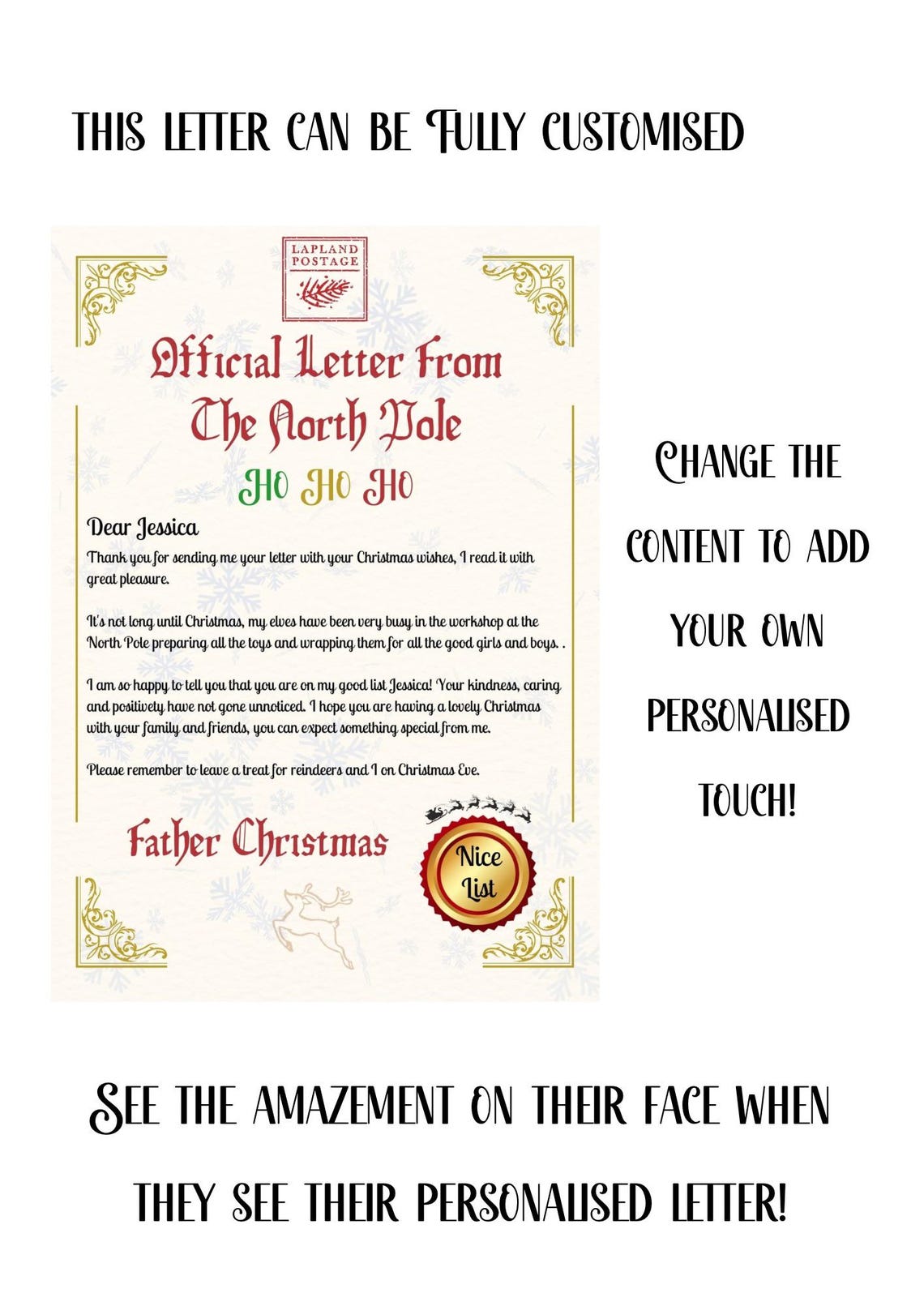 Digital Letter From Father Christmas Instant Download Printable ...