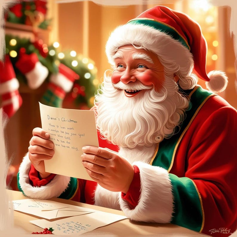 Digital Letter From Father Christmas Instant Download Printable ...