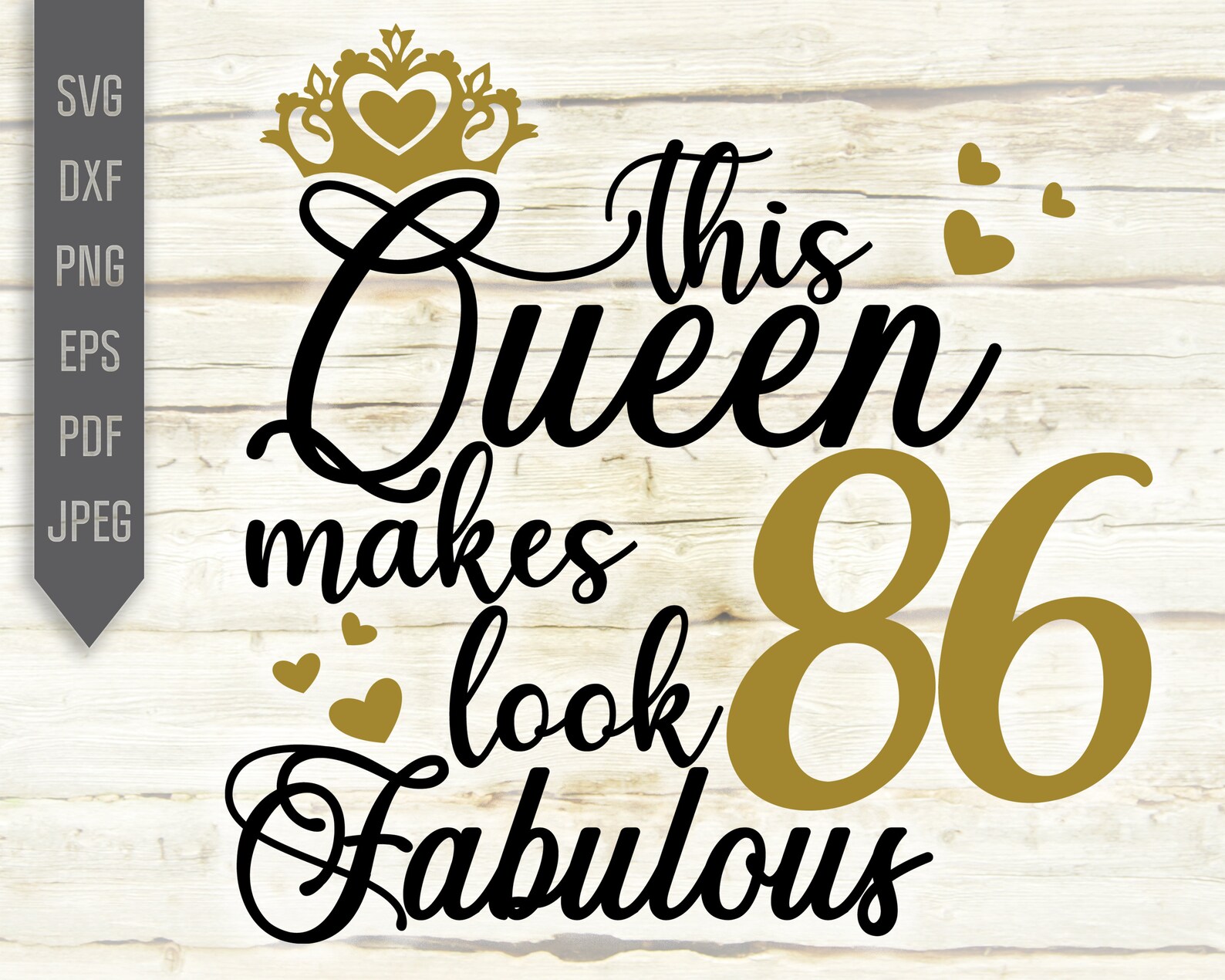 86th Birthday Svg. This Queen Makes 86 Look Fabulous Svg. Birthday ...
