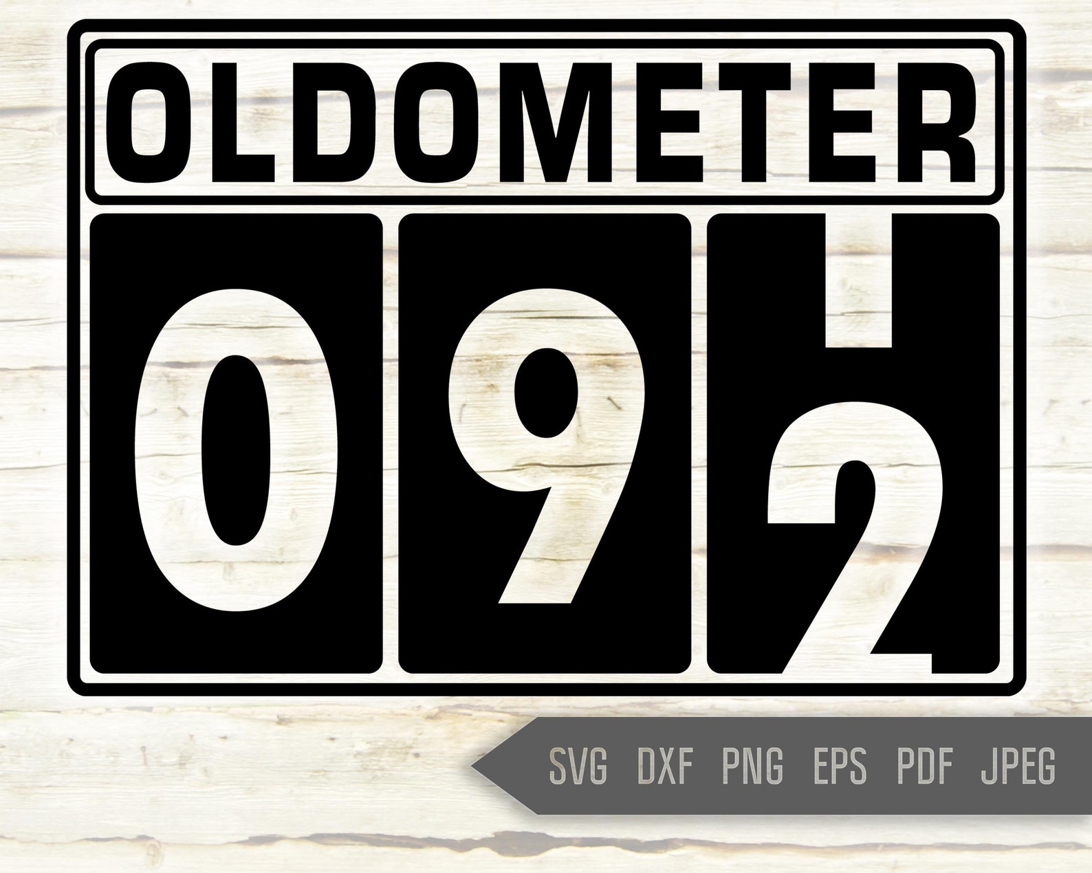 92nd Birthday Svg. Oldometer Svg. Man Birthday Svg. Ninety Two | Etsy