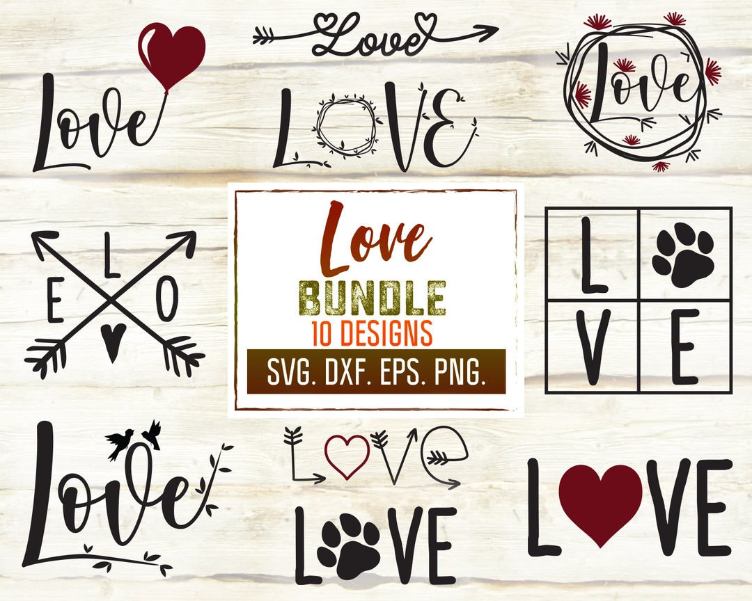 Love Svg Bundle. Heart Svg. Love Sign. Love Clipart. Valentine's Day ...