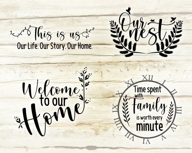 Home Sign Svg Bundle. Home Decor Svg. Family Svg. Home Svg. | Etsy