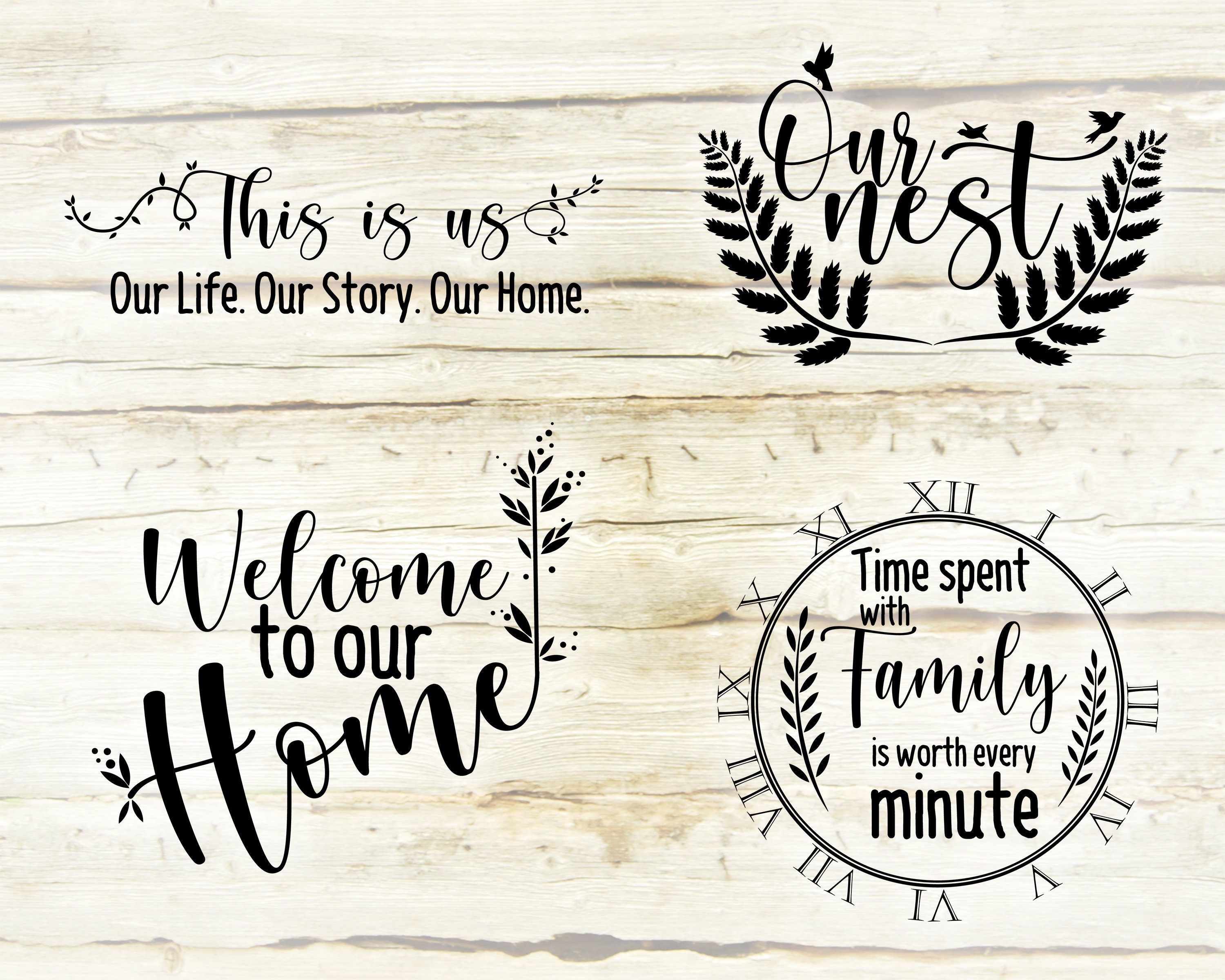Home Sign Svg Bundle. Home Decor Svg. Family Svg. Home Svg. - Etsy