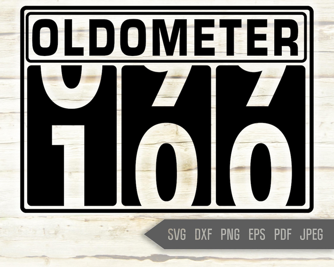 100th Birthday Svg. Oldometer Svg. Man Birthday Svg. One Hundred Years ...