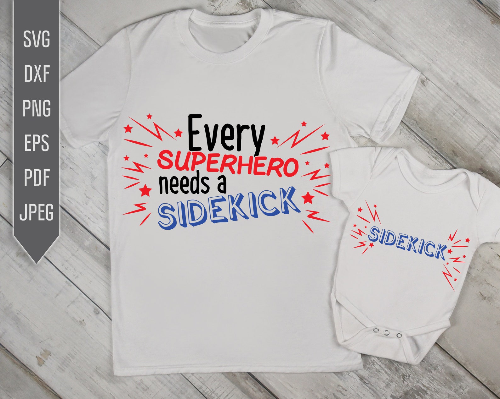 Every Superhero Needs A Sidekick Svg Dxf Png Eps. Brothers - Etsy