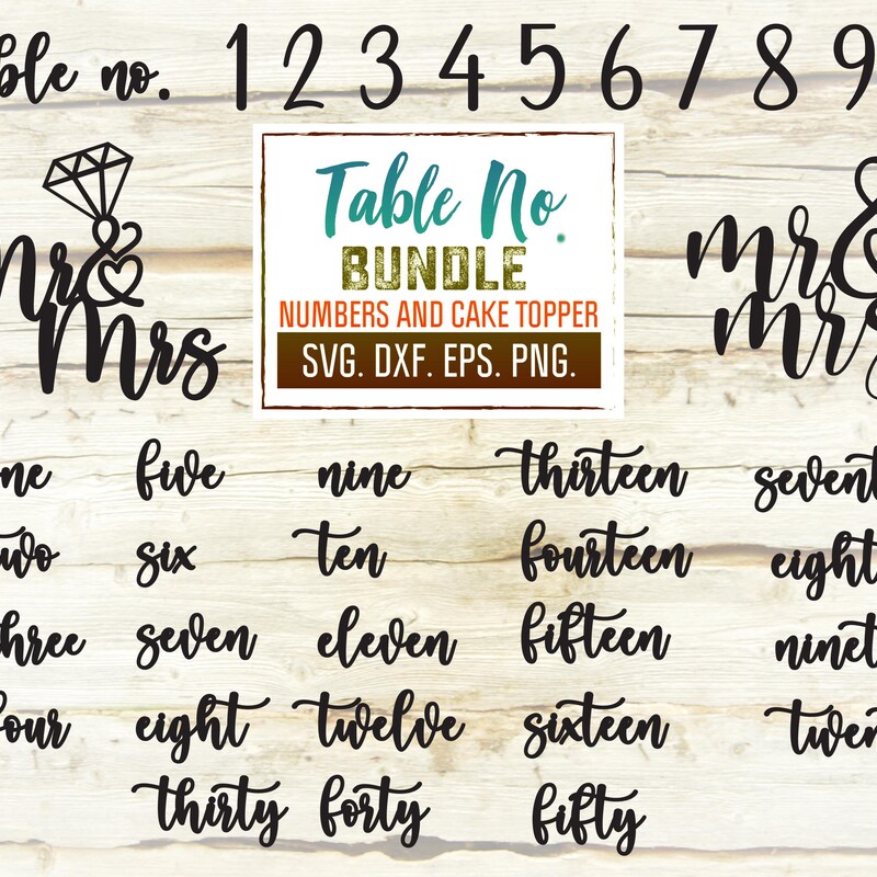 Table Numbers Svg - Etsy