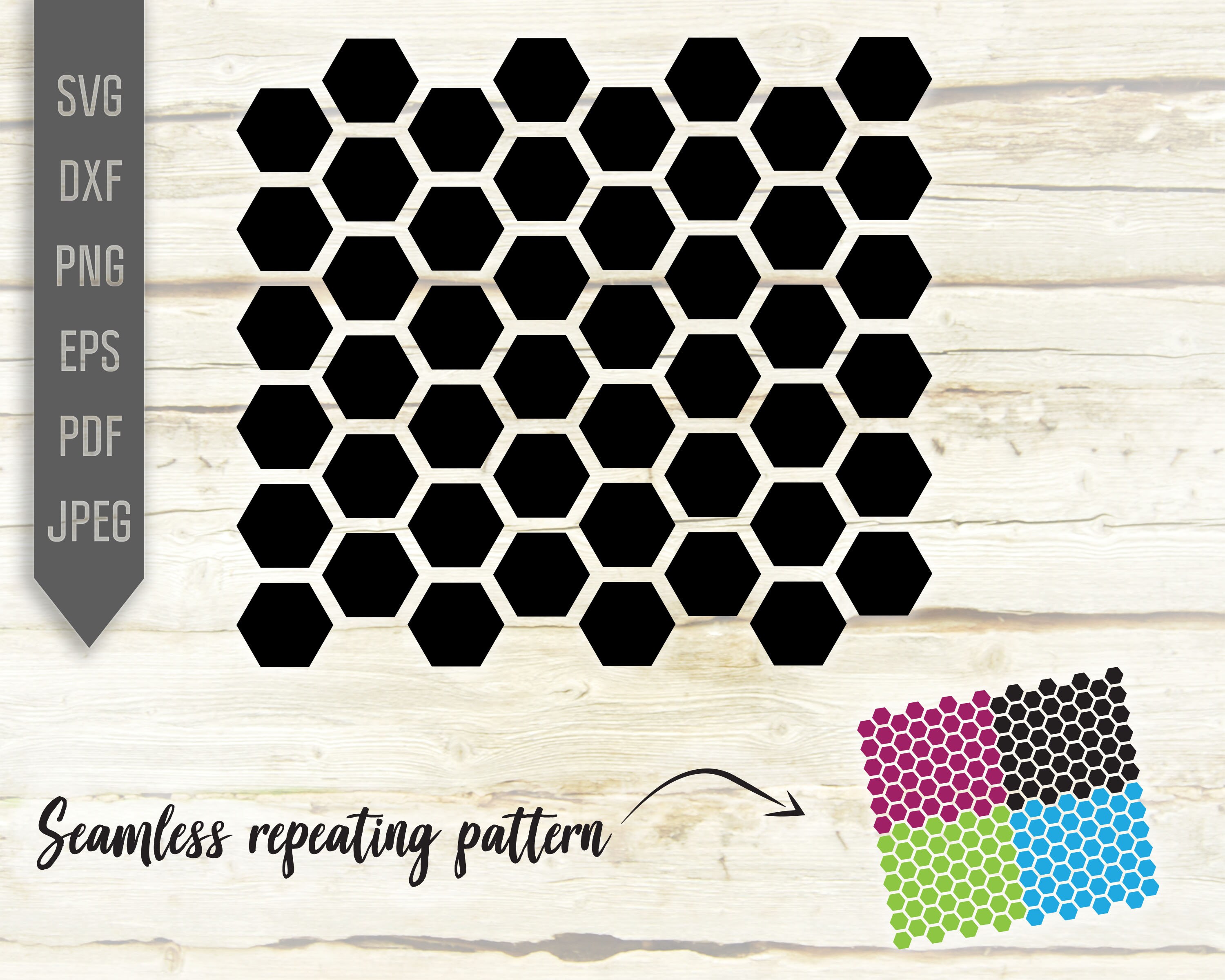 Honeycomb Seamless Pattern Svg. Repeatable Pattern. Repeat | Etsy