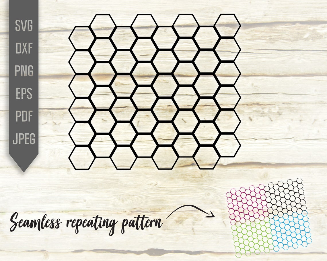 Honeycomb Svg. Seamless Repeatable Pattern. Repeat Pattern | Etsy