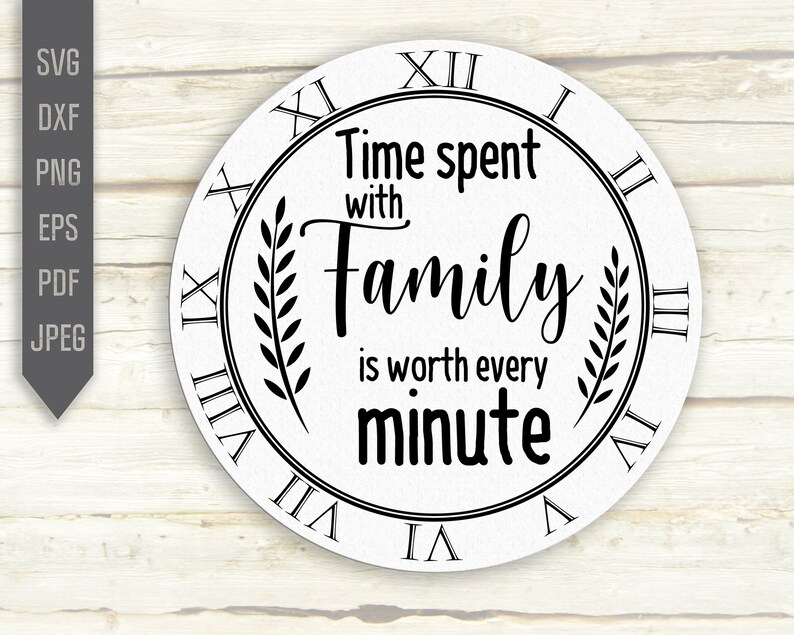 Time Spent With Family is Worth Every Minute Svg. Family Svg. Home Svg ...