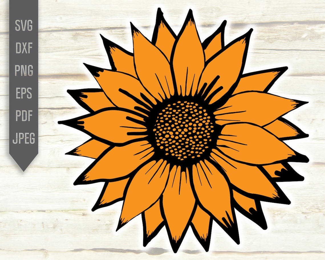 Sunflower Svg. Sun Flower Svg. Flower Svg. Orange Sunflower - Etsy