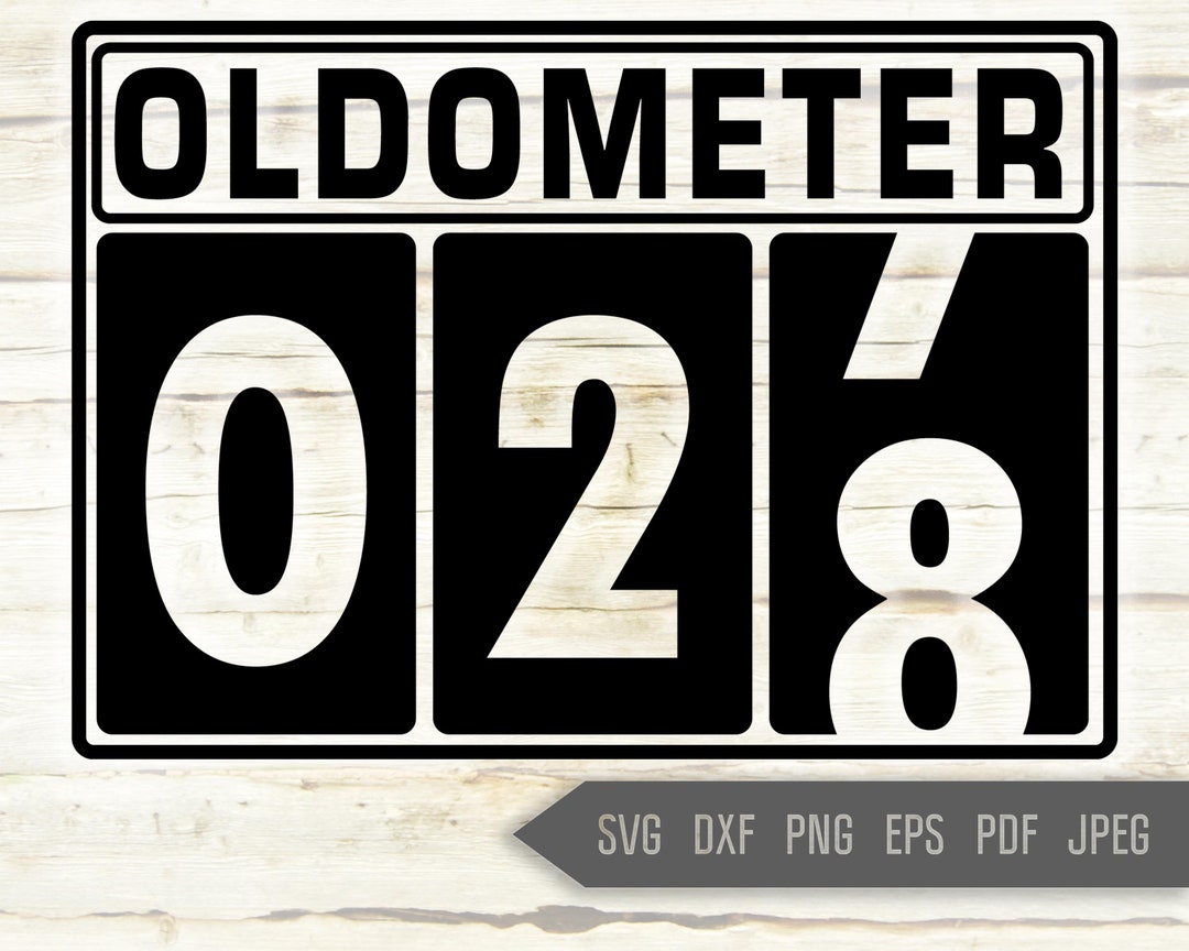 28th Birthday Svg. Oldometer Svg. Man Birthday Svg. Twenty Eight Years ...