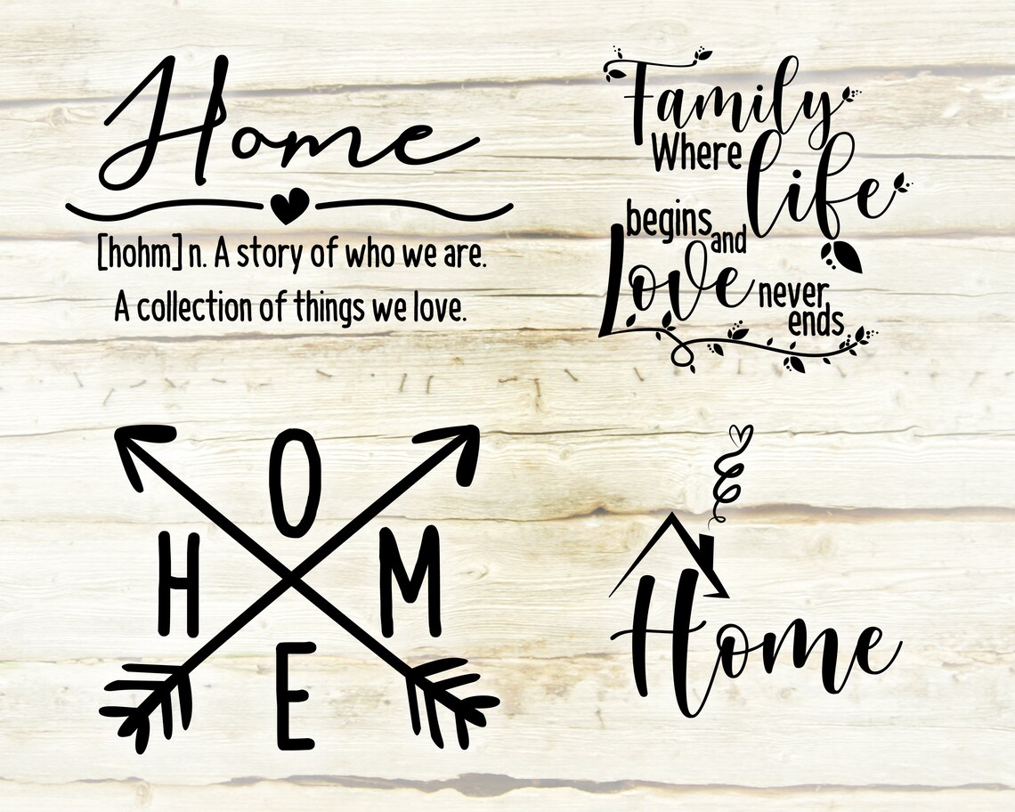 Home Sign Svg Bundle. Home Decor Svg. Family Svg. Home Svg. - Etsy