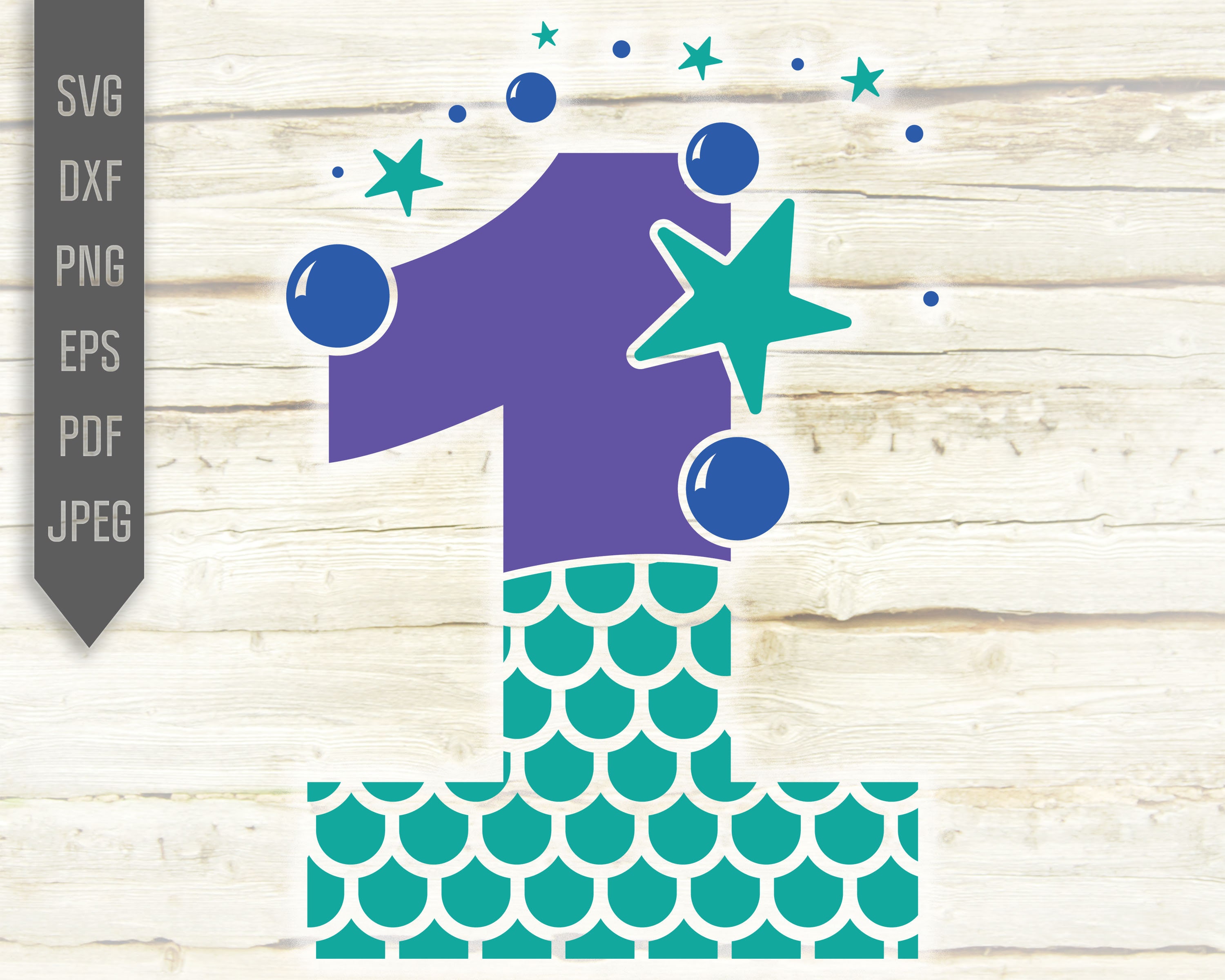 Mermaid Numbers 0-9 Svg. Mermaid Birthday Svg. First Mermaid | Etsy
