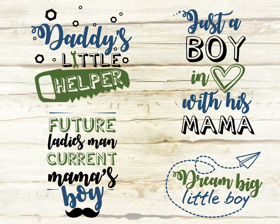 Baby Boy SVG Bundle: Newborn, First Birthday Designs (digital Download ...