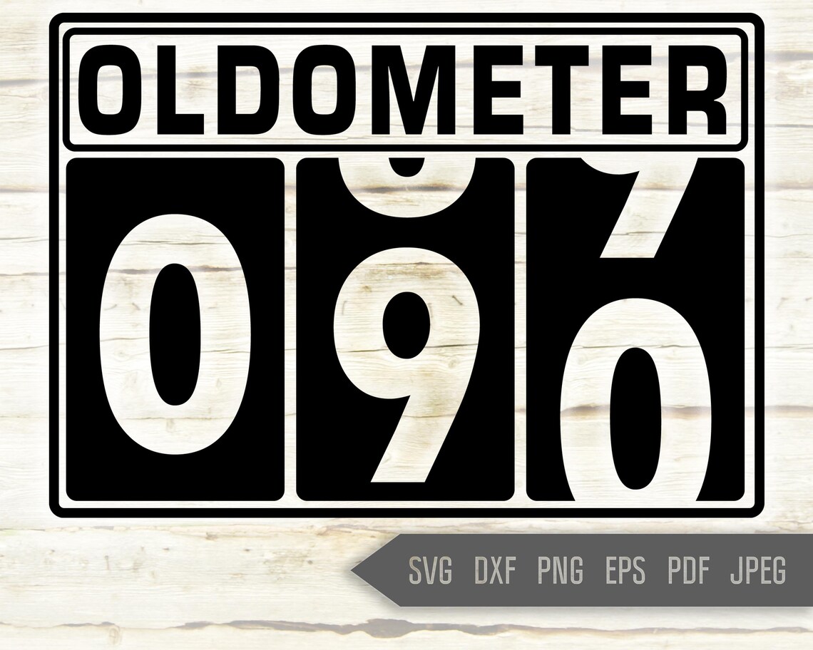 90th Birthday Oldometer SVG: Car Odometer Design (digital Download) - Etsy