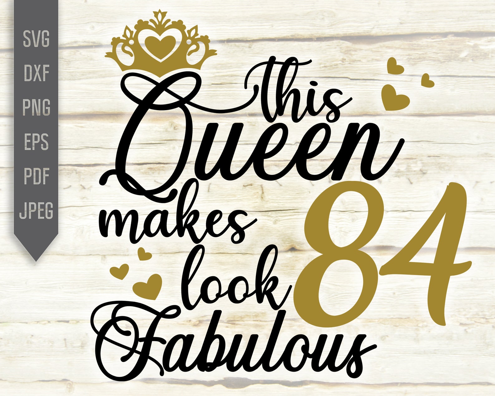 84th Birthday Svg. This Queen Makes 84 Look Fabulous Svg. - Etsy