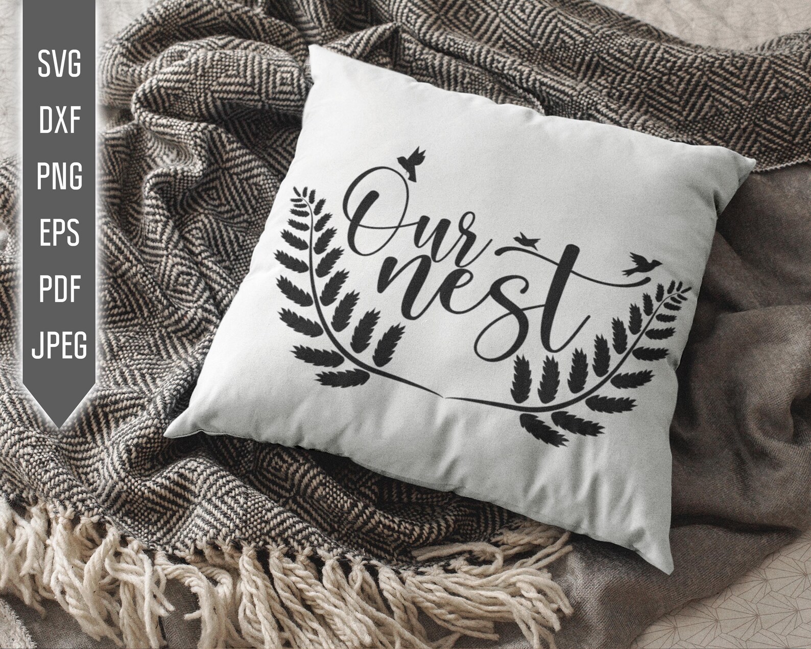 Our Nest Svg. Family Svg. Family Nest Svg. Farmhouse Style Svg. Wood ...