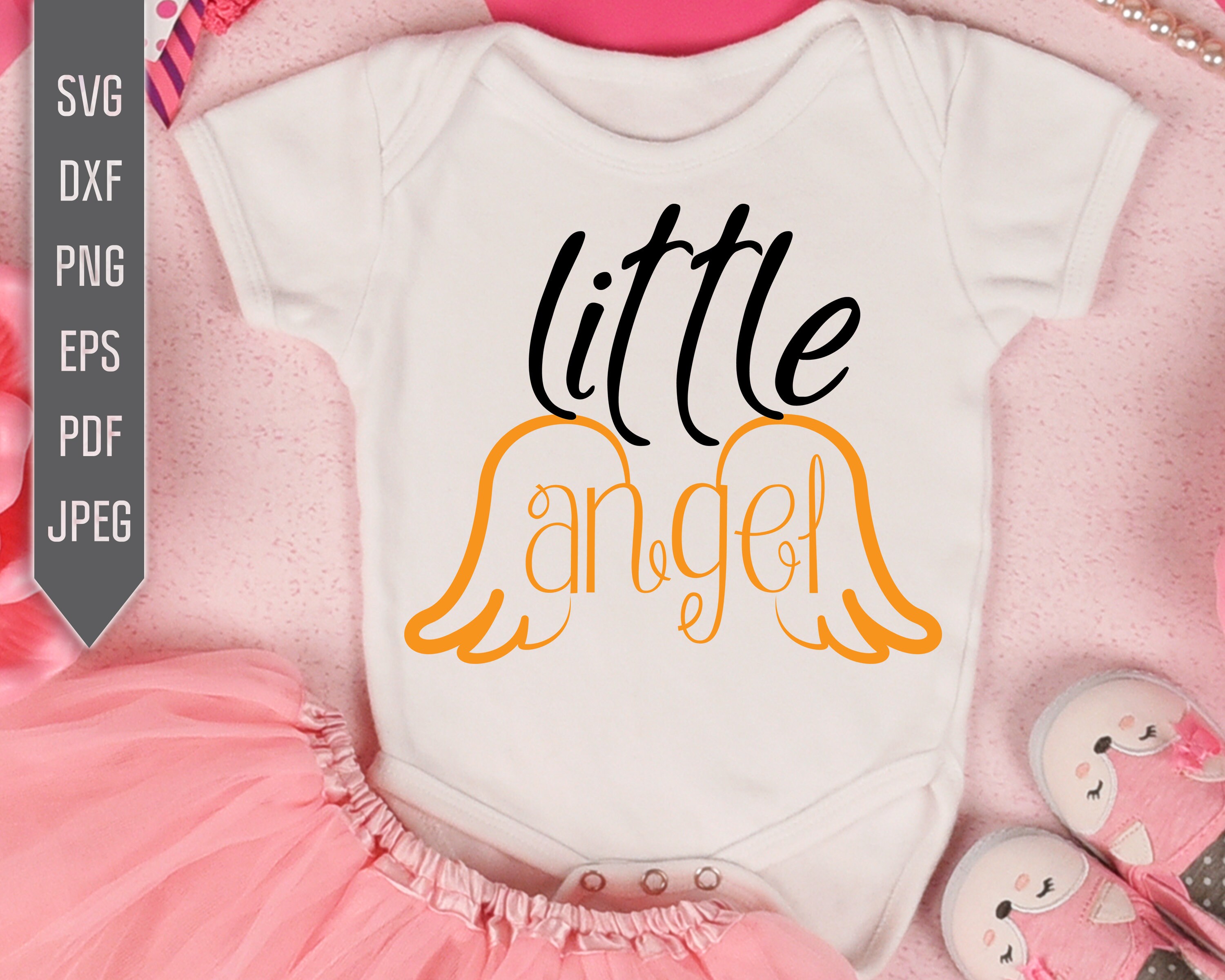 Little Angel Svg. Baby Boy Or Girl Svg. Newborn Kid Svg. Baby | Etsy