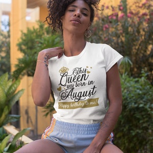This Queen Was Born in August. Happy Birthday to Me Svg. Birthday Queen ...