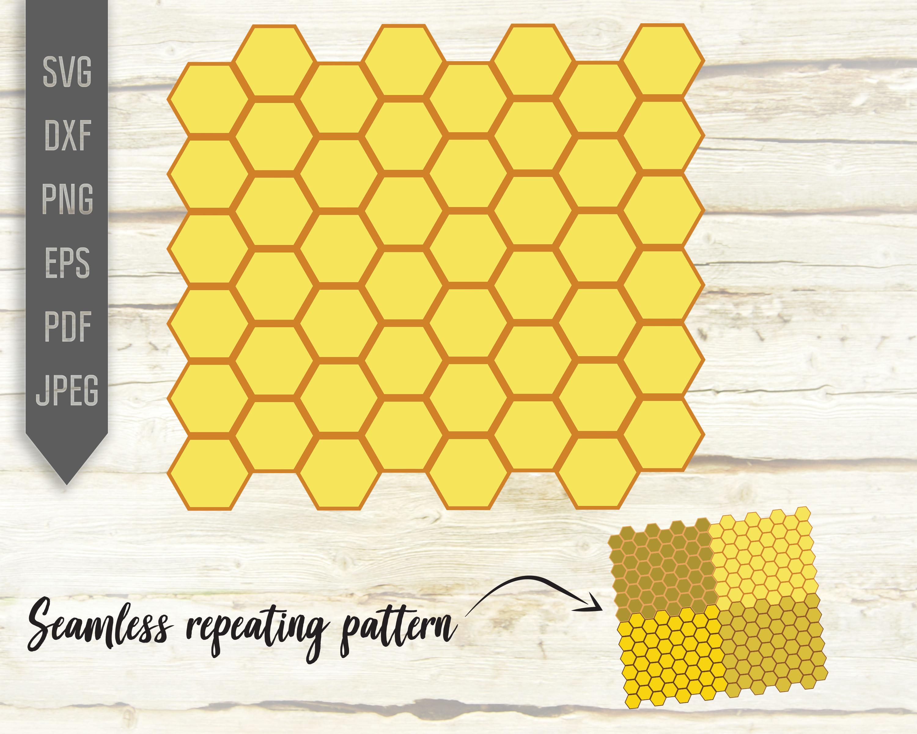 Honeycomb Svg. Seamless Repeatable Pattern. Repeat Pattern | Etsy