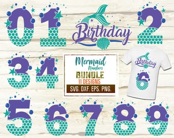 Mermaid Birthday Svg - Etsy