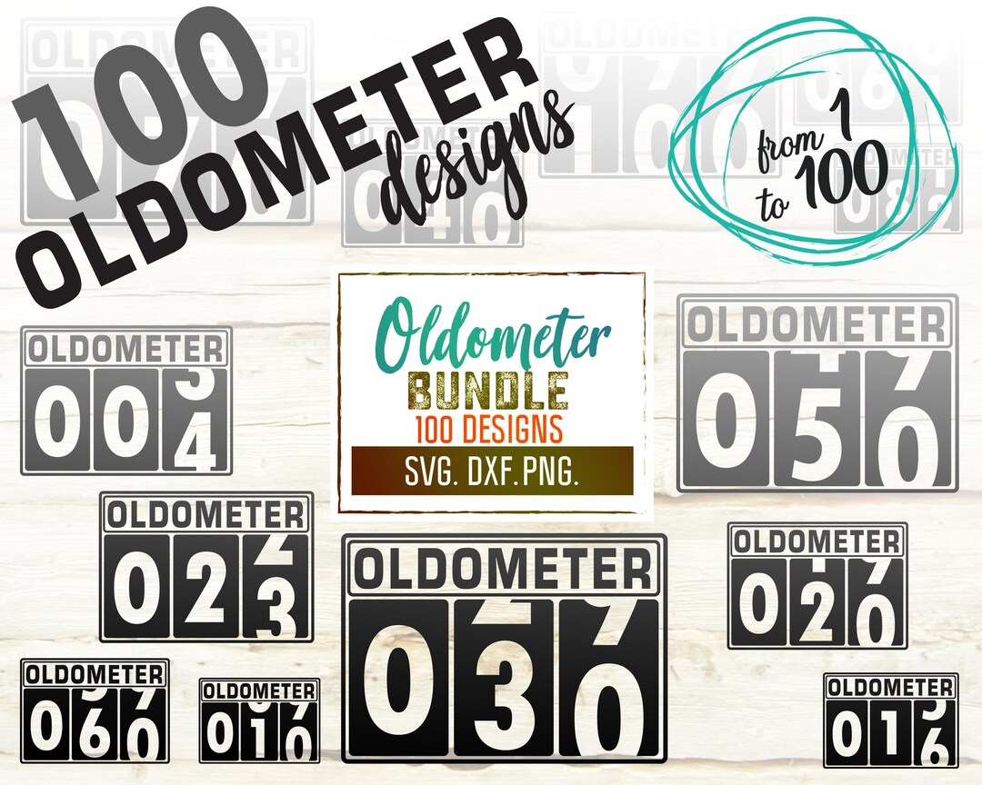 Oldometer Svg Bundle. Oldometer Svg. Birthday Svg. Birthday Design Svg ...