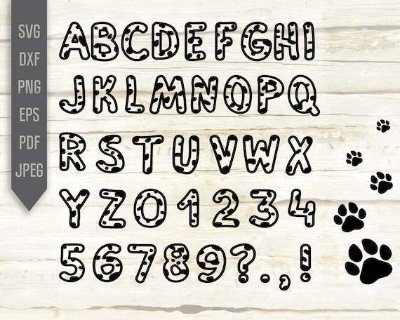 Dálmata Font Svg. Dalmation Alphabet Svg. Letras dálmatas y | Etsy