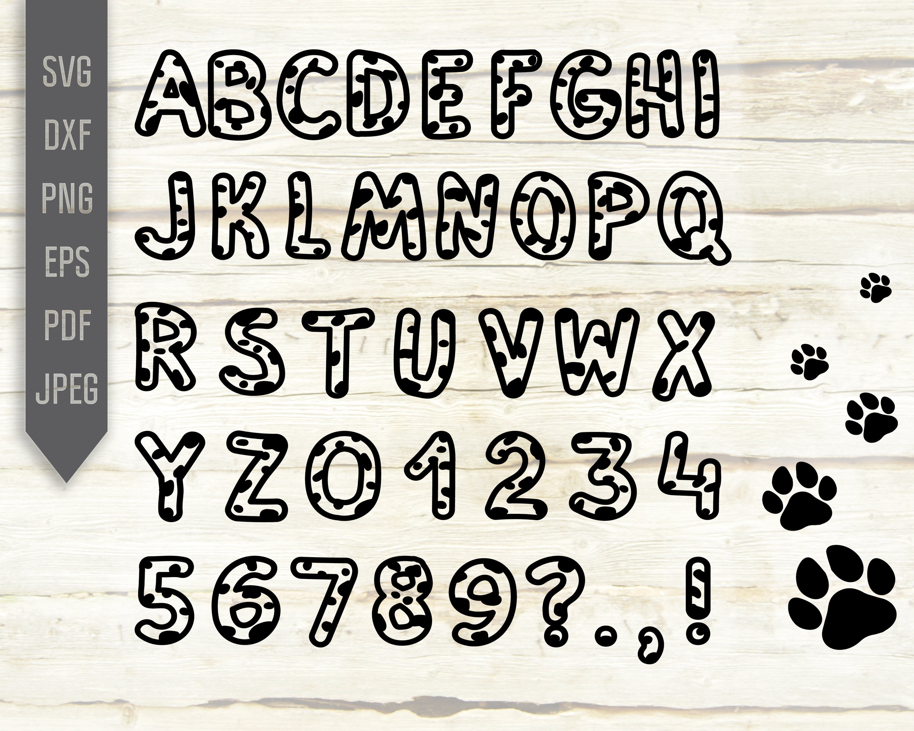 Dalmatian Font Svg. Dalmation Alphabet Svg. Dalmatian Letters | Etsy