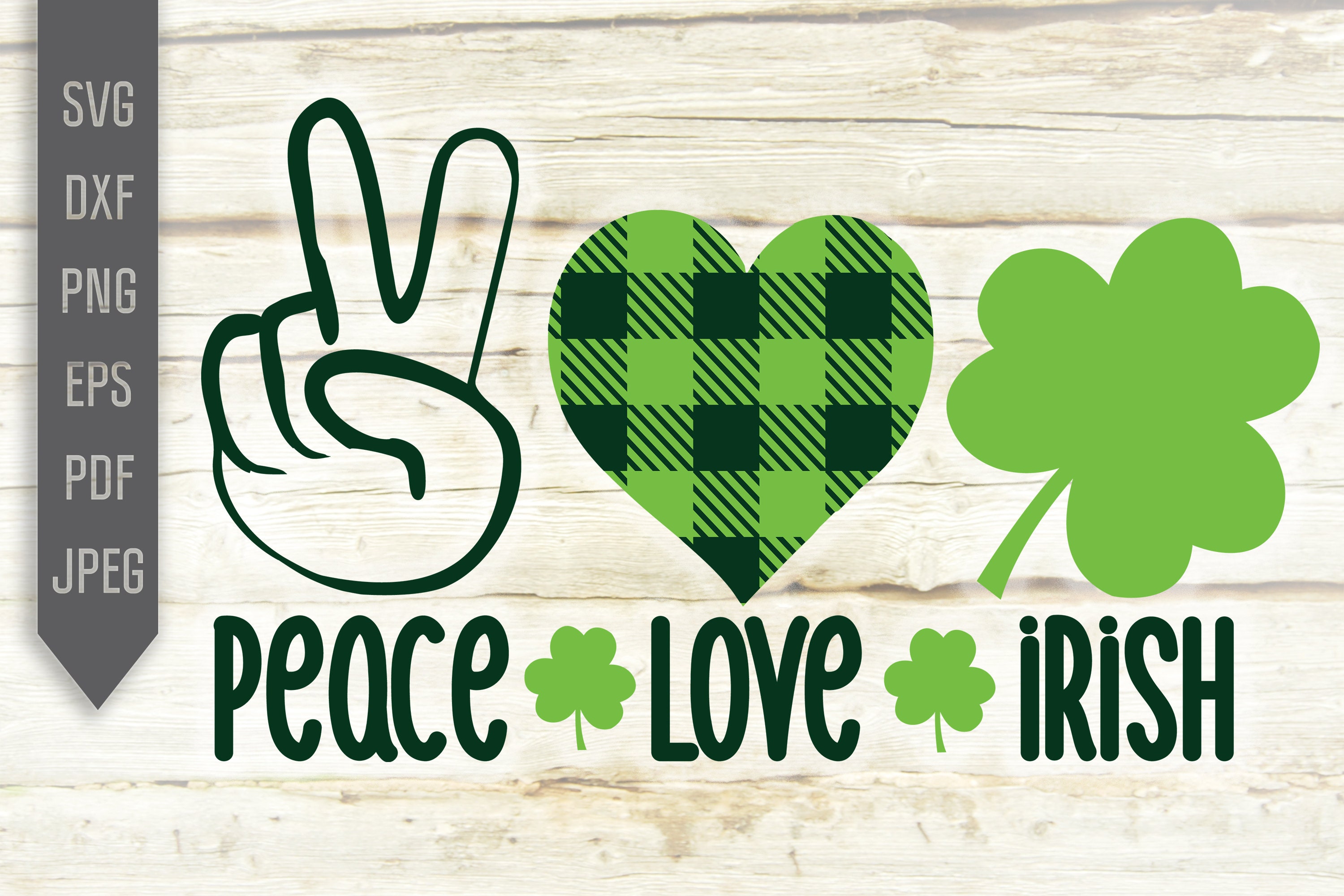 Peace Love Irish Svg. St. Patrick's Day Svg. Peace Fingers | Etsy