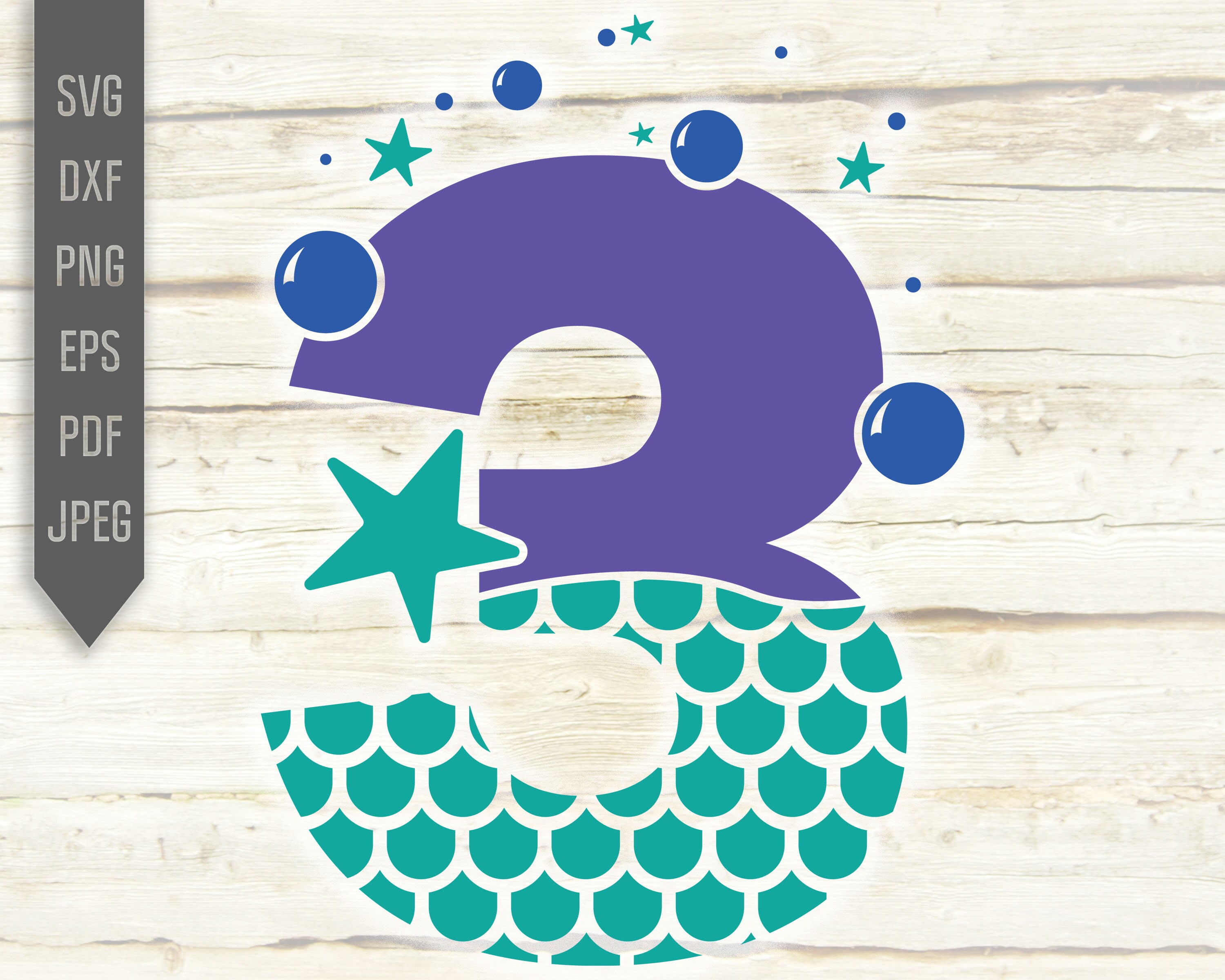 Mermaid Numbers 0-9 Svg. Mermaid Birthday Svg. First Mermaid | Etsy