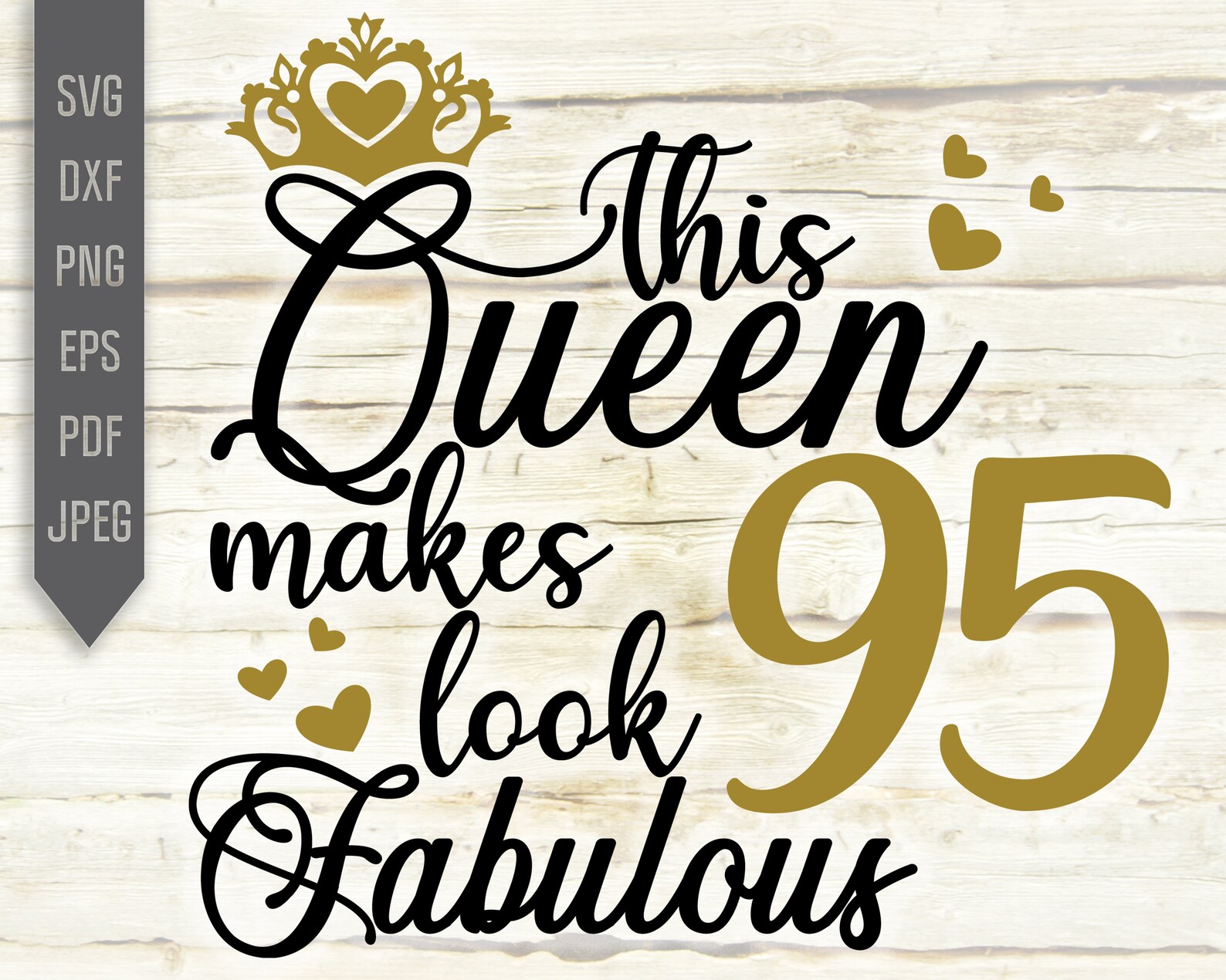95th Birthday Svg. This Queen Makes 95 Look Fabulous Svg. | Etsy