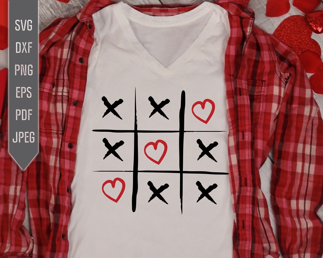 Hearts Tic Tac Toe Svg. Love Always Wins Svg. Love Wins Svg. Valentines ...