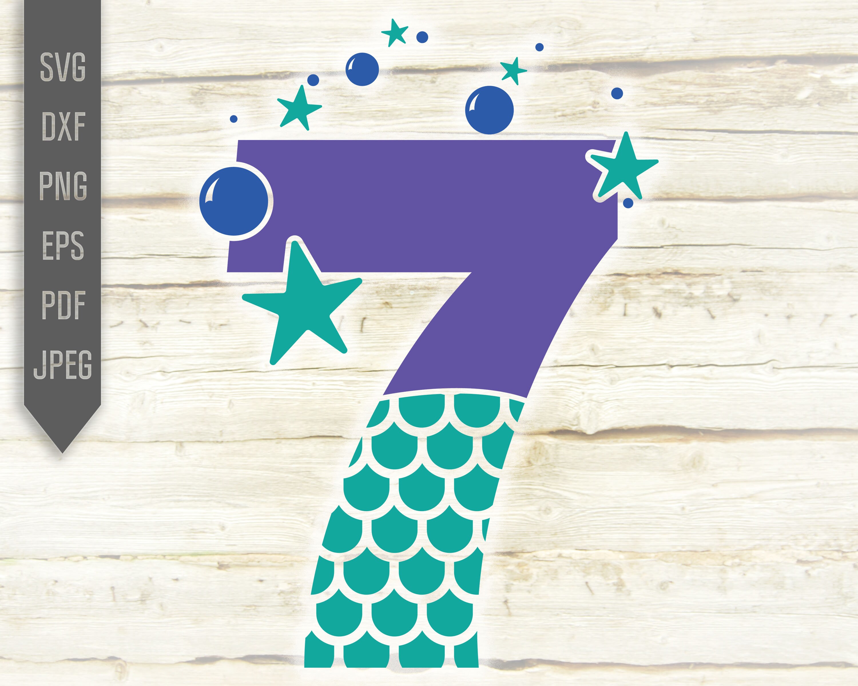 Mermaid Numbers 0-9 Svg. Mermaid Birthday Svg. First Mermaid | Etsy