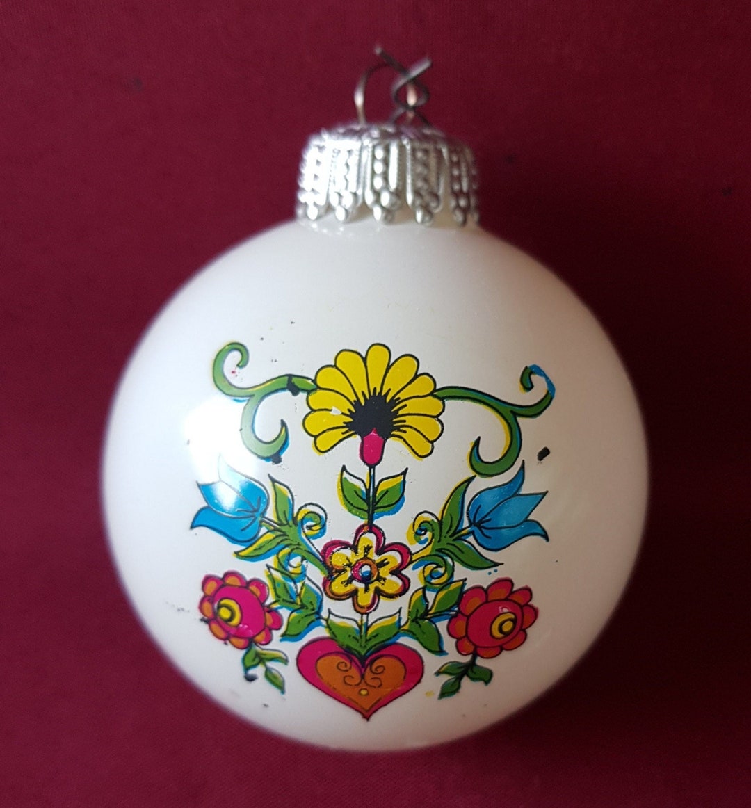 12 Retro Christmas Tree Balls Made of Cristal Glass, Tree Decorations ...