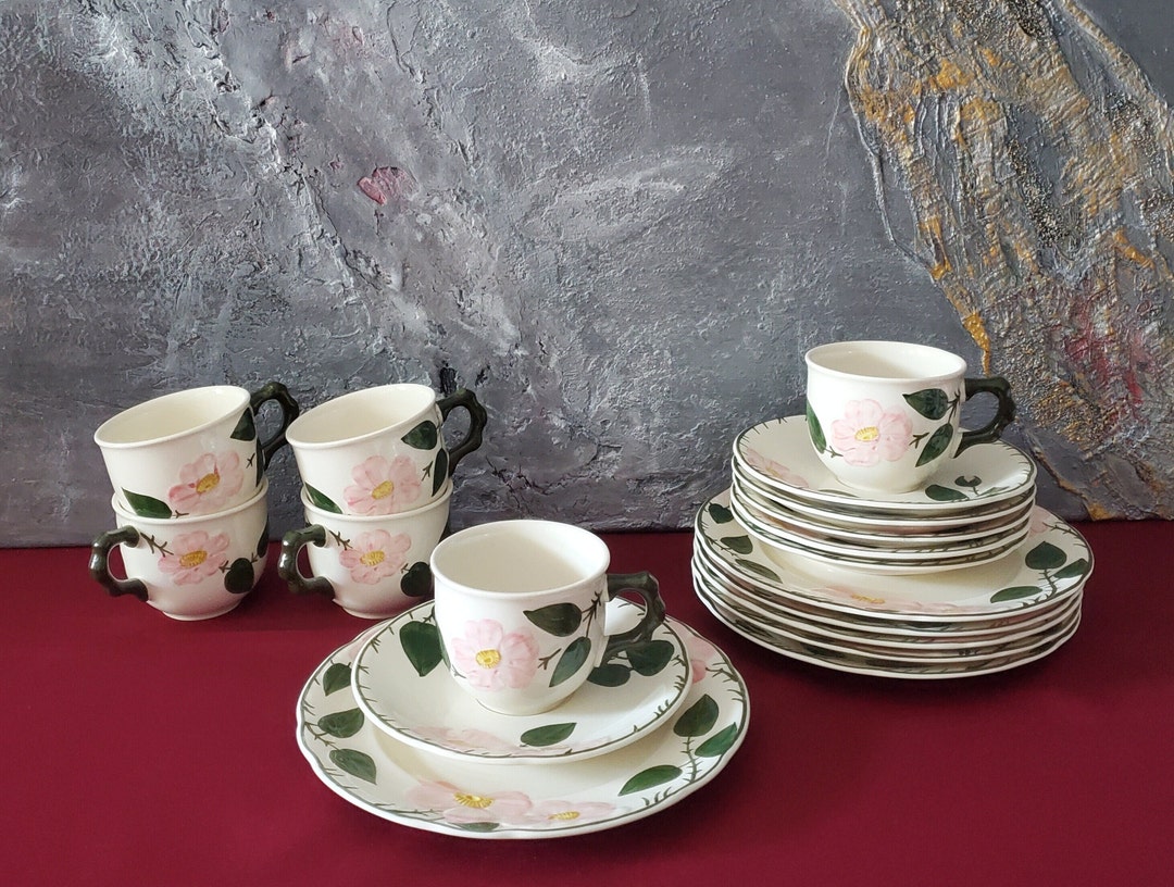 A Beautiful Coffee/tea/breakfast Service From Villeroy & Boch From the Wild Rose Series. for 6 ...