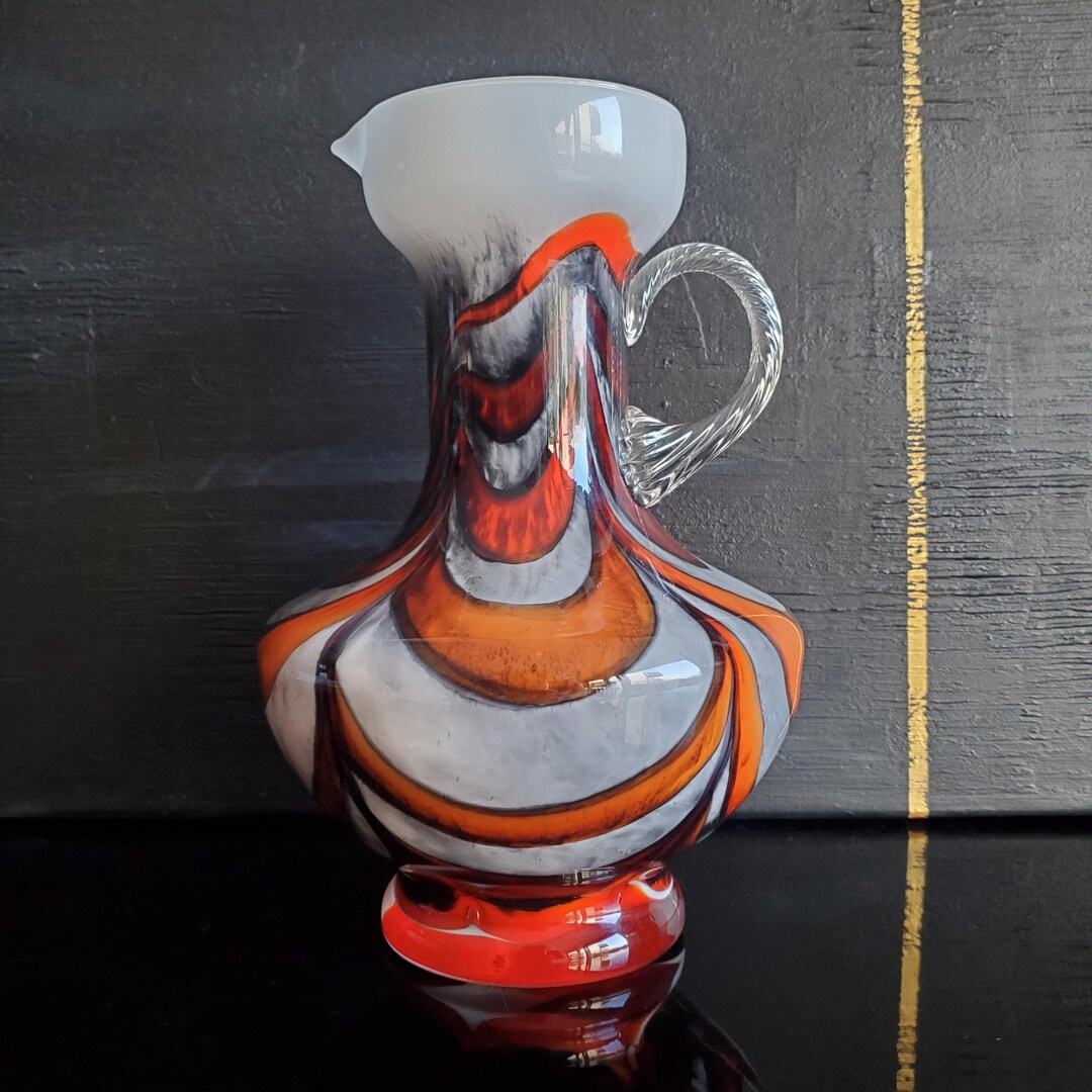 Carlo Moretti Opalin Florence Vase, Made in Italy, Designer Glass Vase ...