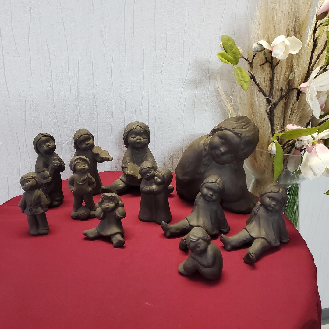 Rare Collectible Figures by Artist Julia Limpke, Handmade Child Ceramic ...