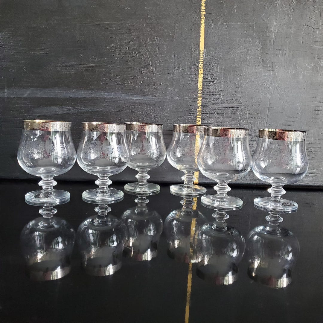 Vintage Cognac Glasses, Cognac Snifter, From Veba Glas Germany, Flower ...