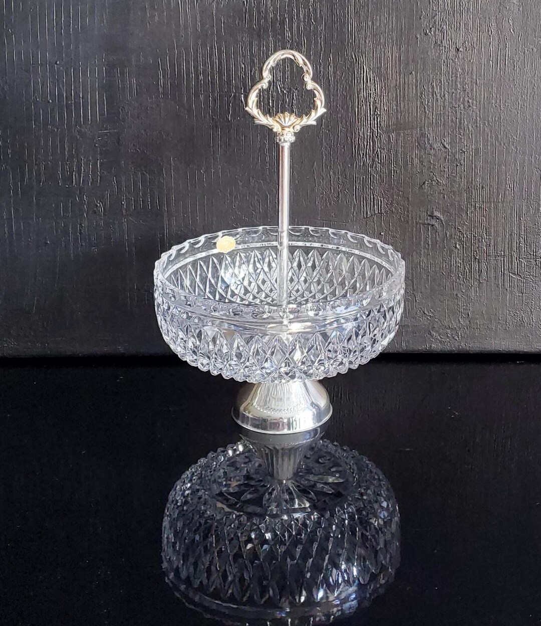 Beautiful Lead Crystal Etagere From BMF, Elegant Vintage Glass Bowl - Etsy