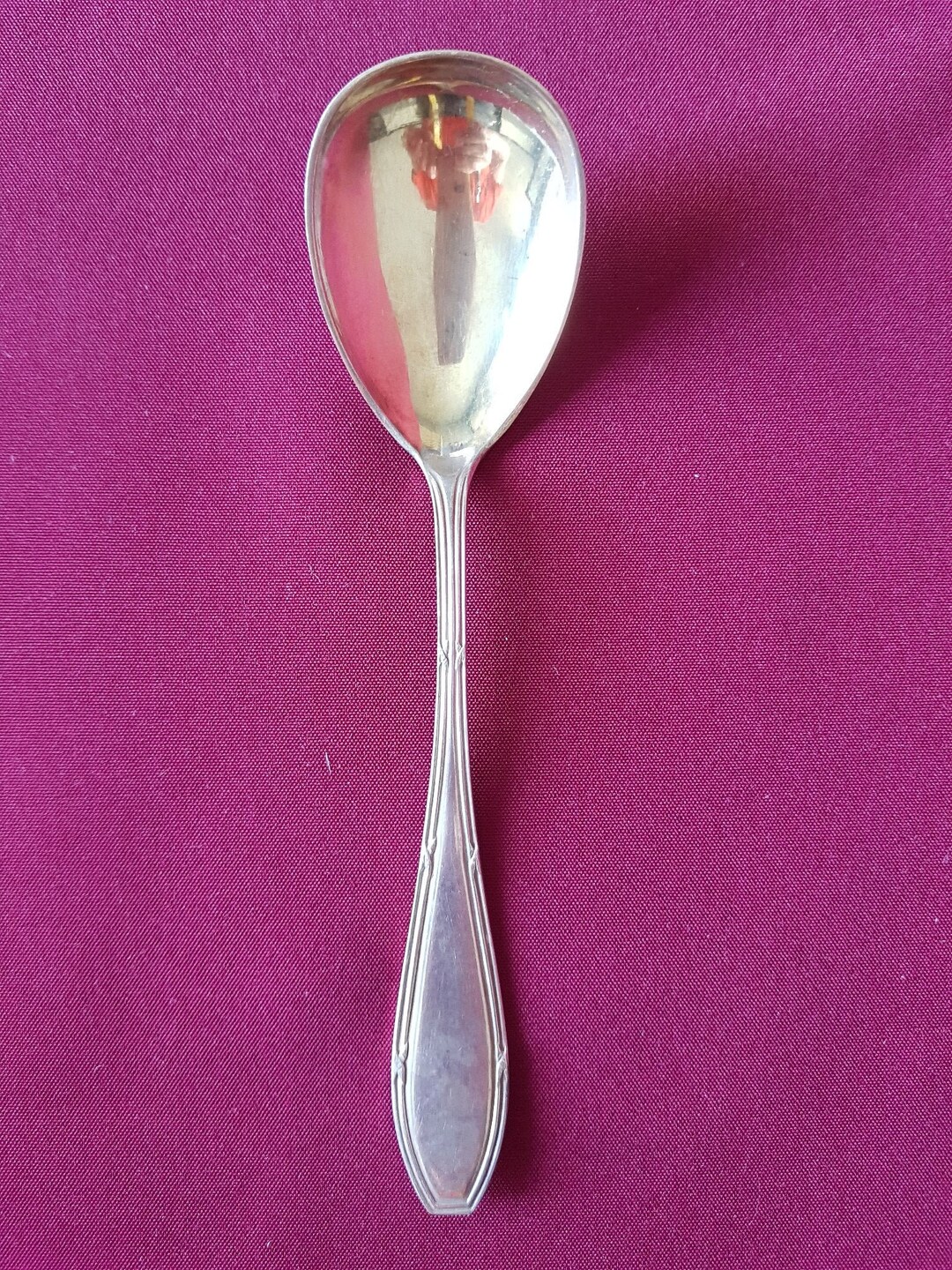 Antique Serving Spoon, BM Plaque Warsaw, Silver-plated, Art Nouveau ...