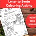 Letter to Santa Colouring Page Printable Letter to Santa With - Etsy