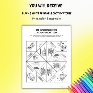 Father's Day Superhero Cootie Catcher, Fortune Teller Instructions ...