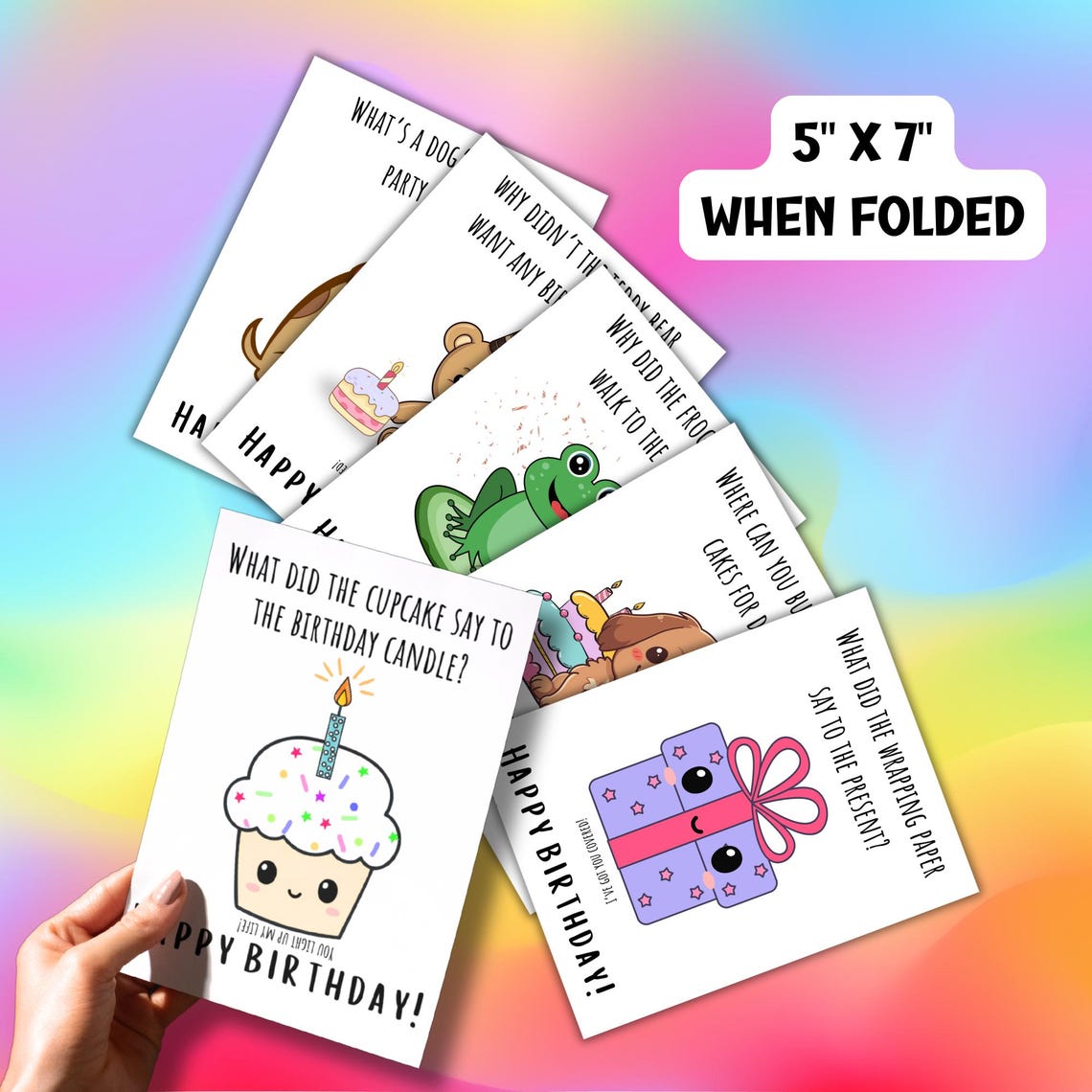 Birthday Cards Printable, Funny Joke Cards Bundle, Humorous Gift Tags ...