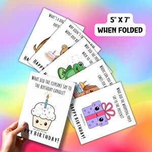 Birthday Cards Printable, Funny Joke Cards Bundle, Humorous Gift Tags ...