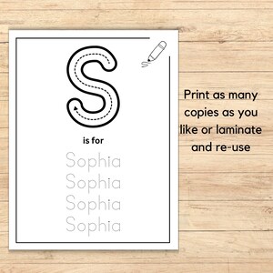Custom Name Tracing Sheet, Handwriting Practice, Personalized Name ...