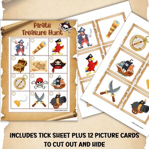 Pirate Scavenger Hunt for Kids, Indoor or Outdoor School Holiday ...