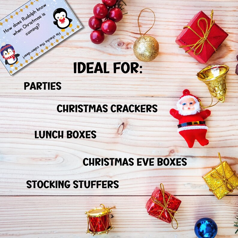 Christmas Jokes for Kids, 50 Lunchbox Notes Bundle, Family Friendly ...
