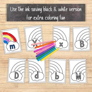 Alphabet Matching Flashcards Activity, Montessori Educational Game, ABC ...