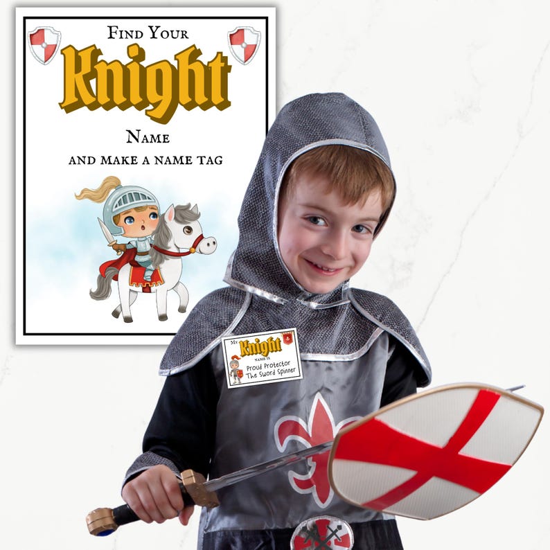 What’s Your Knight Name Party Game, Medieval-themed Activity, Printable ...