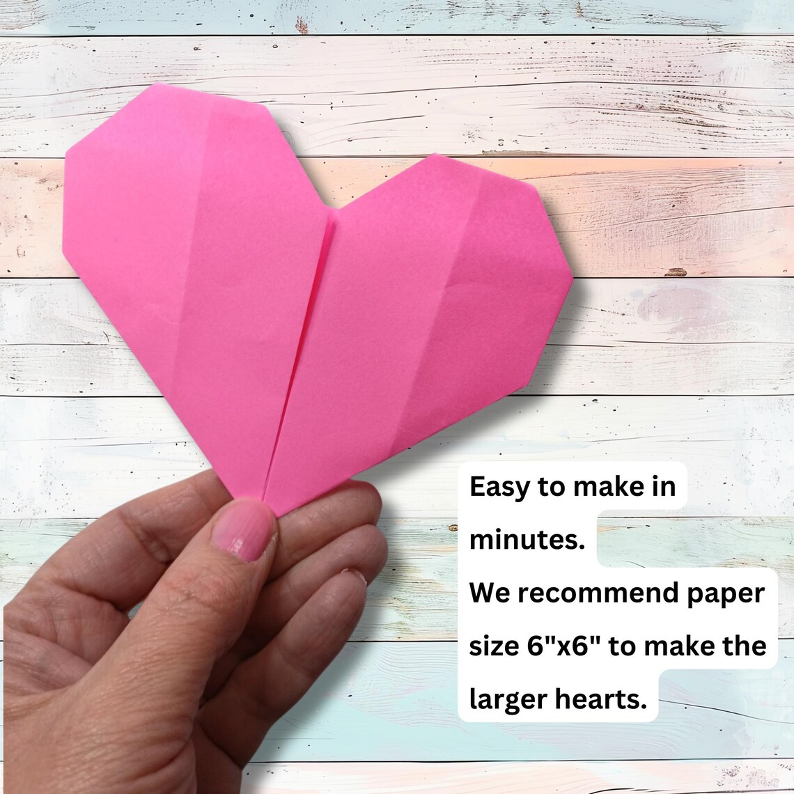 Printable Origami Heart Instructions, Valentine's Craft Download ...